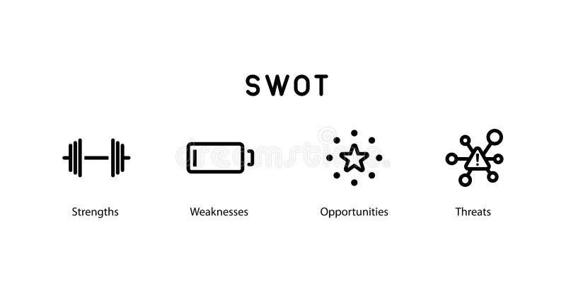 SWOT Icon , Line Color Vector Illustration Stock Vector - Illustration ...