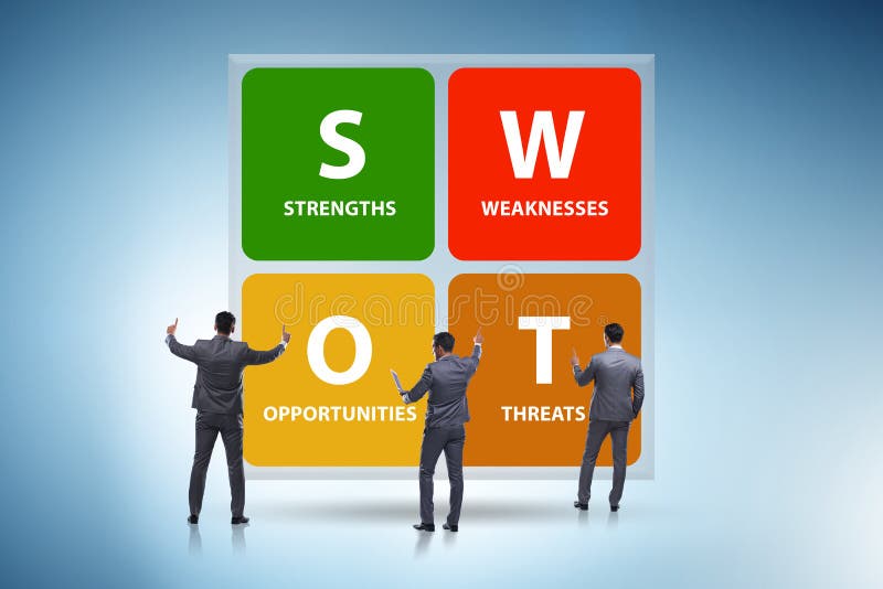 SWOT Technique Concept for Business Stock Illustration - Illustration ...