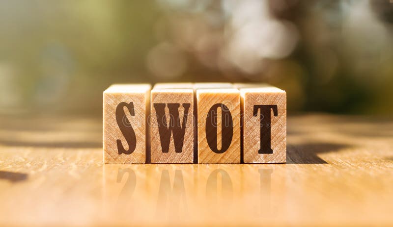 SWOT Text in Black Letters on Wooden Cubes Stock Image - Image of wood ...