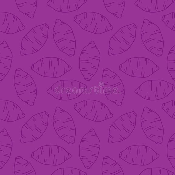 Roasted Sweet Potato. Sweet Potato Pattern Wallpaper Stock Vector ...