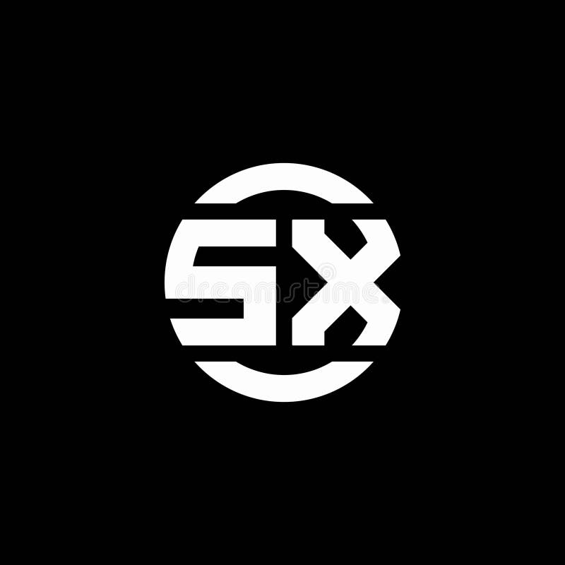 SX Logo Monogram Isolated on Circle Element Design Template Stock ...