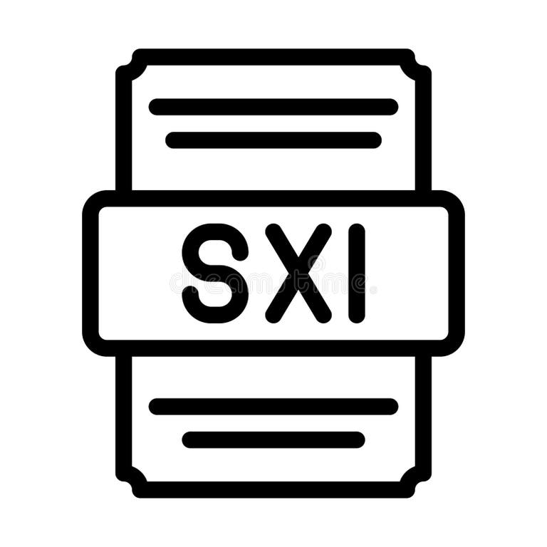 Sxi Icons File Type. Spreadsheet Files Document Icon with Outline ...