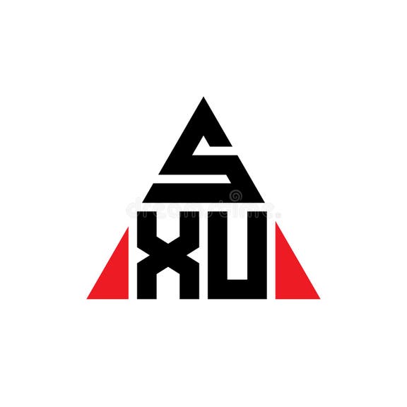SXU Triangle Letter Logo Design with Triangle Shape. SXU Triangle Logo ...