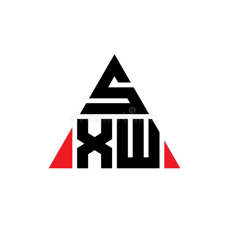 SXW Triangle Letter Logo Design with Triangle Shape. SXW Triangle Logo Design Monogram Stock ...