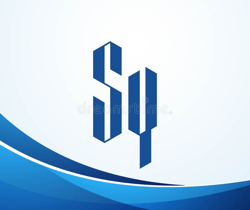 SY Alphabet Letter Logo Design Template Elements Stock Vector ...