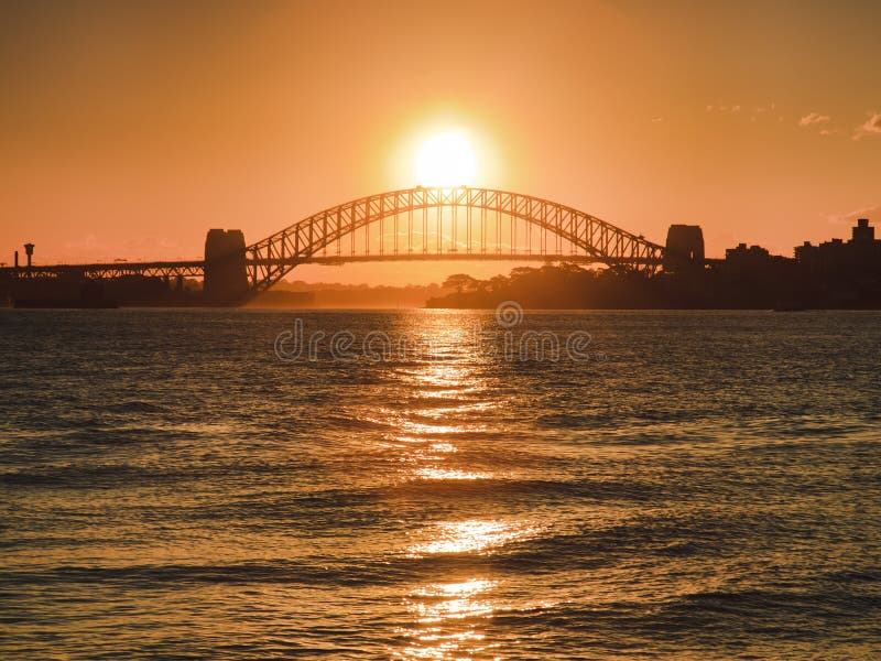 Sy Bridge Sun Side Orange stock photo. Image of transport - 26736590