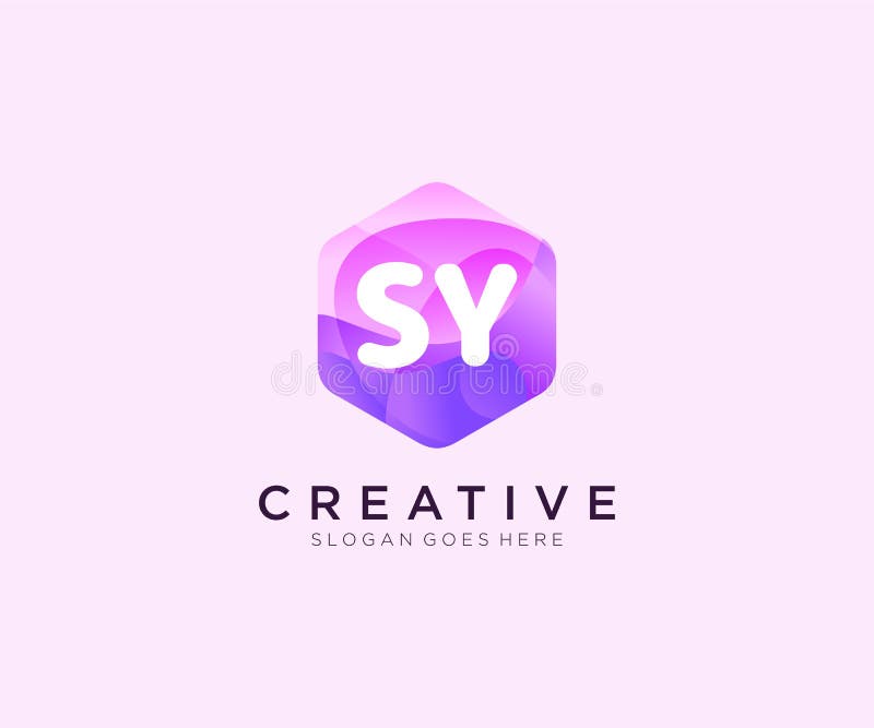 SY Initial Logo with Colorful Hexagon Modern Business Alphabet Logo ...