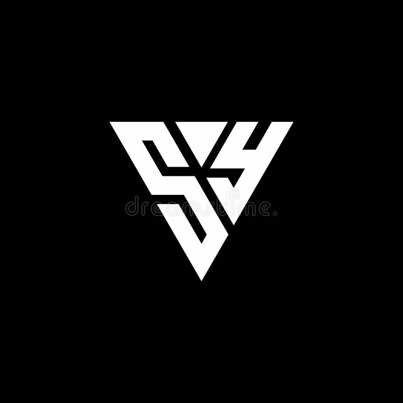 SY Logo Letter Monogram with Triangle Shape Design Template Stock ...