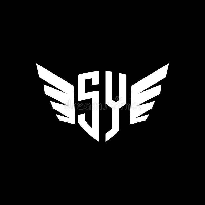 SY Monogram Wing Shape Style Stock Vector - Illustration of elegance ...