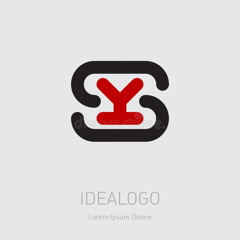 SY - Vector Design Element or Icon. Initial Monogram Logotype Stock ...
