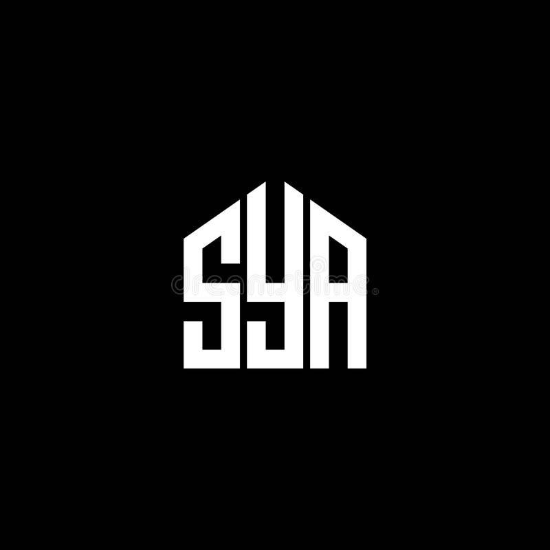 SYA Letter Logo Design on BLACK Background. SYA Creative Initials ...