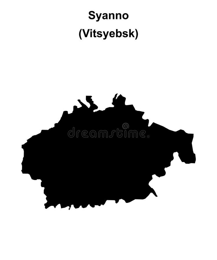 Syanno outline map stock vector. Illustration of detailed - 371635420