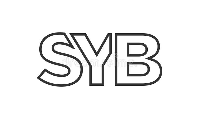 SYB Logo Design Template with Strong and Modern Bold Text. Initial ...