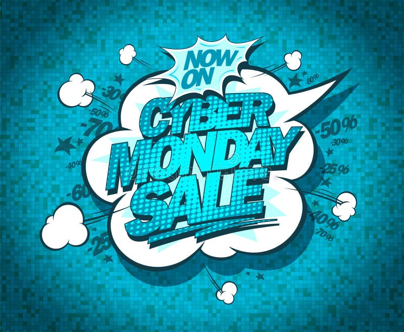 Syber Monday Sale Poster Design, Vector Illustration Stock Vector ...
