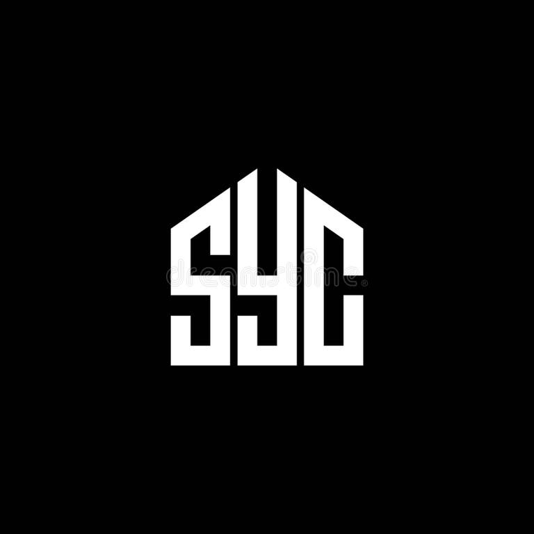 SYC Letter Logo Design on BLACK Background. SYC Creative Initials ...