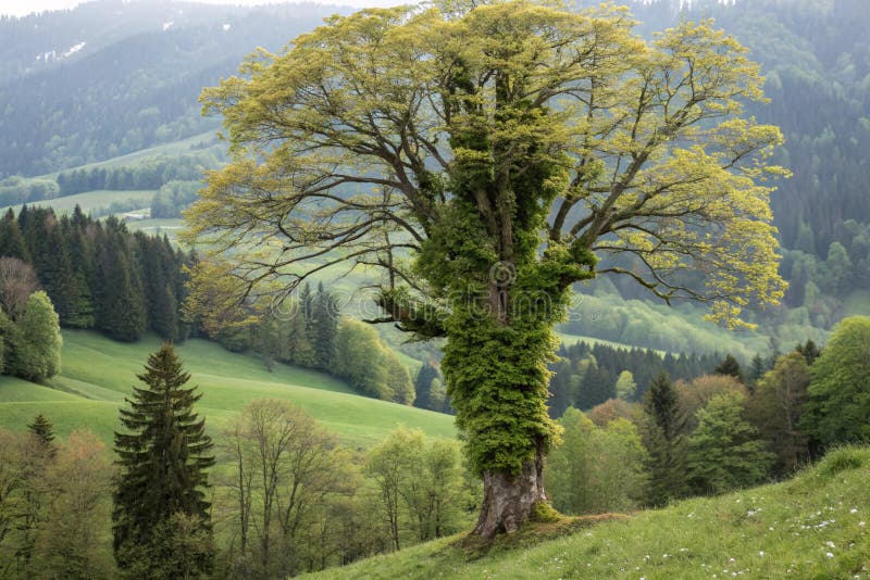 Sycamore Maple Tree in Rhein Valley during Springtime Stock ...