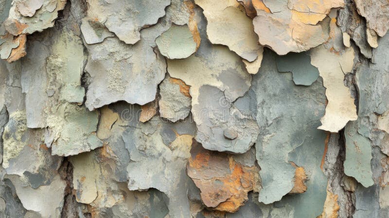 Sycamore Tree Bark Texture Detailed Closeup View Stock Illustration ...