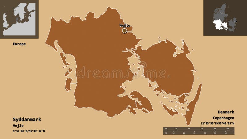 Syddanmark, Region of Denmark,. Previews. Pattern Stock Illustration ...