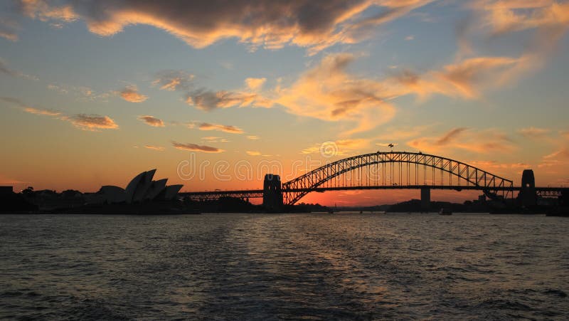 Sydney, 10 April 2016. Sunset in Sydney Editorial Stock Photo - Image ...