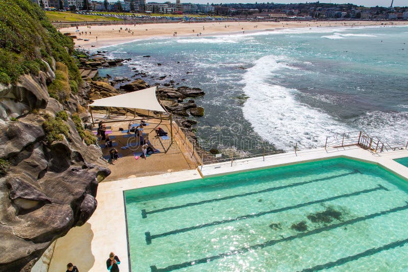 Bondi Beach Seaside Pools editorial image. Image of landscape - 109129270