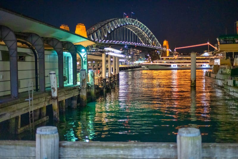 SYDNEY - AUGUST 17, 2018: City Skyline from Circular Quay at Night ...