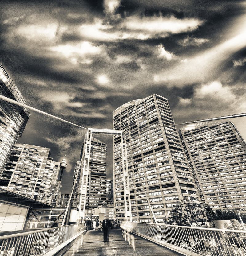 Sydney, Australia. Amazing Skyline at Dusk Stock Image - Image of south ...