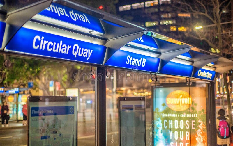 Nsw Bus Stop Sign Blue Rectangular Stock Photos - Free & Royalty-Free ...