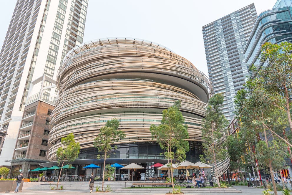 SYDNEY, AUSTRALIA, DECEMBER 30, 2019: Darling Square Library in Sydney ...