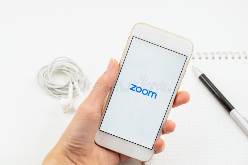 A Smart Phone with Zoom Cloud Meetings Application Editorial Stock ...
