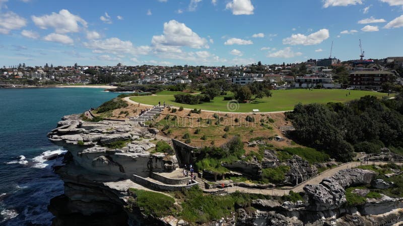 Bondi Beach Point Over Looking Marks Park Stock Footage - Video of ...