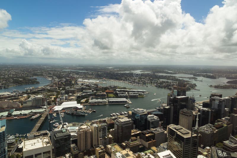 Sydney bird view stock image. Image of cloud, view, sydney - 59971111