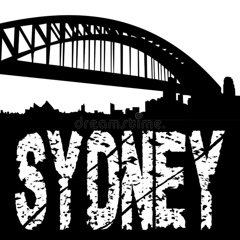 Sydney Harbour Bridge Silhouette Stock Illustrations – 430 Sydney ...
