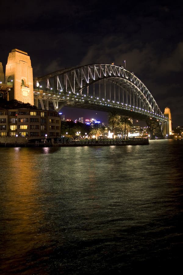 Sydney Bridge Night stock photo. Image of skyline, city - 17091352