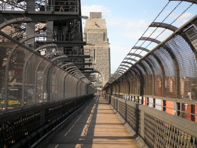 Sydney Bridge Path editorial stock image. Image of bridge - 42298479