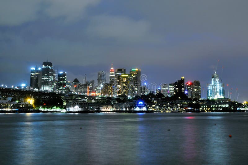 Sydney CBD at night editorial stock image. Image of australia - 48390314