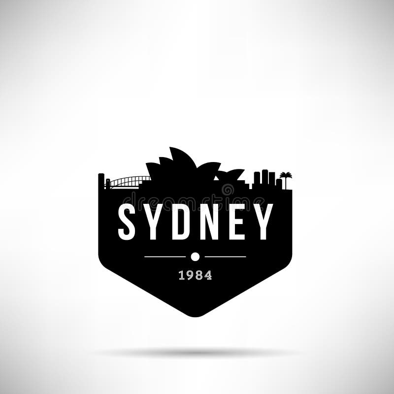 Sydney City Modern Skyline Vector Template Stock Illustration ...