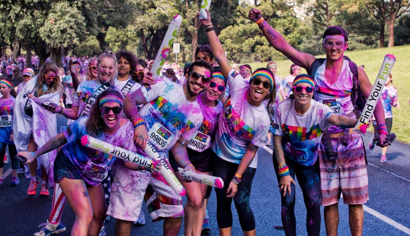 Sydney Color Run immagine stock editoriale. Immagine di adulto - 43902339