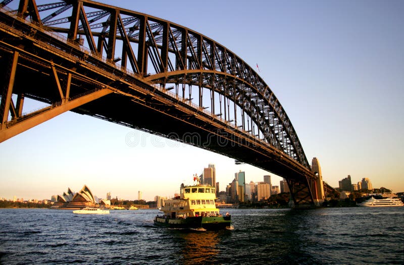 Sydney Harbor Bridge stock photo. Image of evening, fast - 2145156