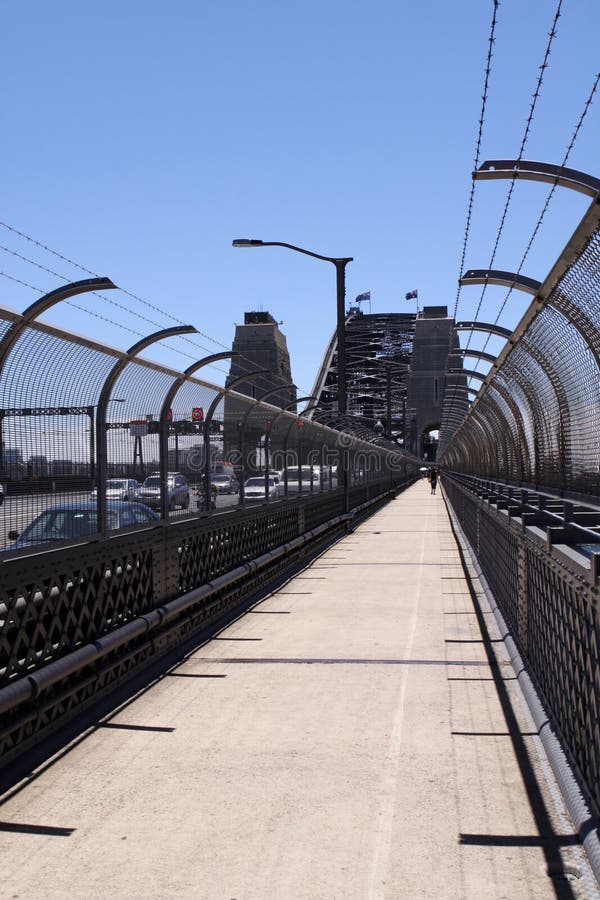 Sydney Harbor Bridge Walkway Stock Image - Image of footpath, australia ...