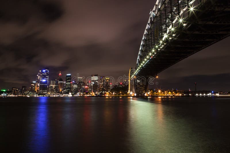 Sydney harbor at night stock image. Image of south, shot - 28967741