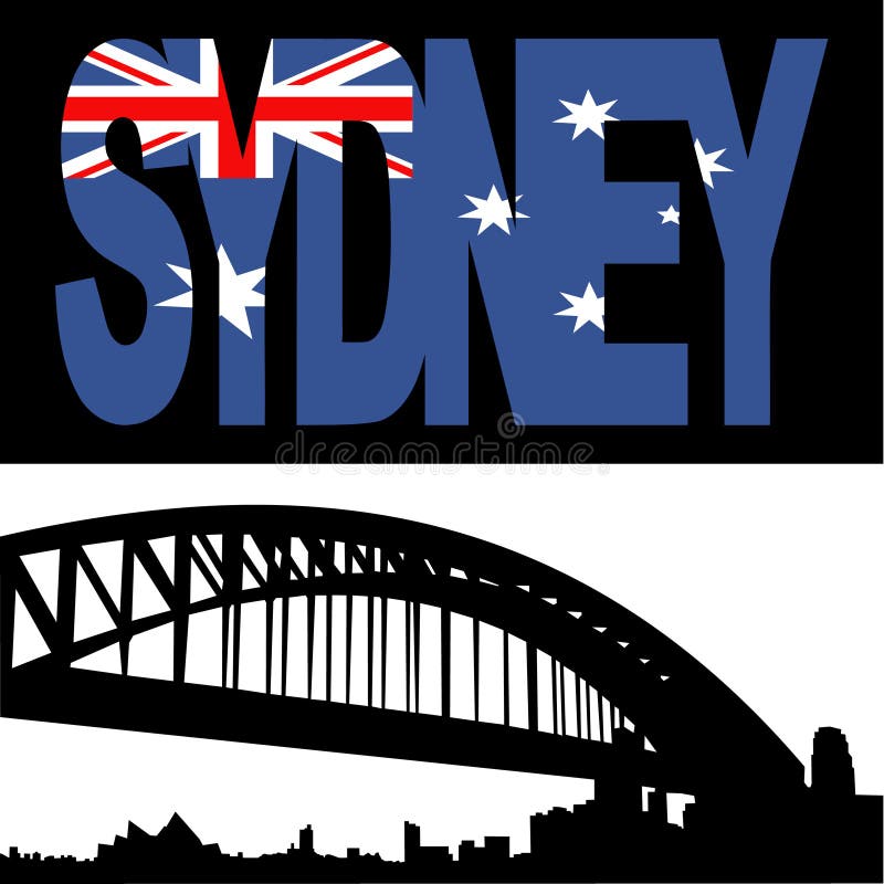 Sydney harbour bridge stock vector. Illustration of australian - 4656848