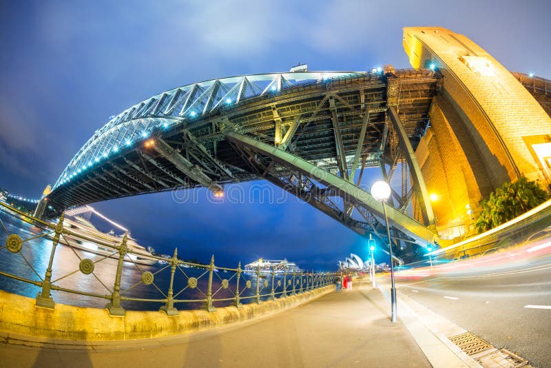 Sydney Harbour Bridge on a Beautiful Night Stock Image - Image of ...
