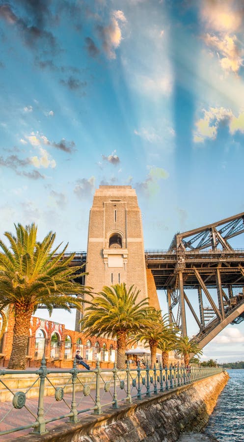 Sydney Harbour Bridge at Dusk, Australia Stock Image - Image of ...