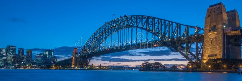 Sydney Harbour Bridge at Dusk Editorial Photography - Image of harbour ...