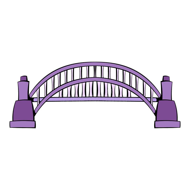 Sydney Harbour Bridge Icon Cartoon Stock Vector - Illustration of ...