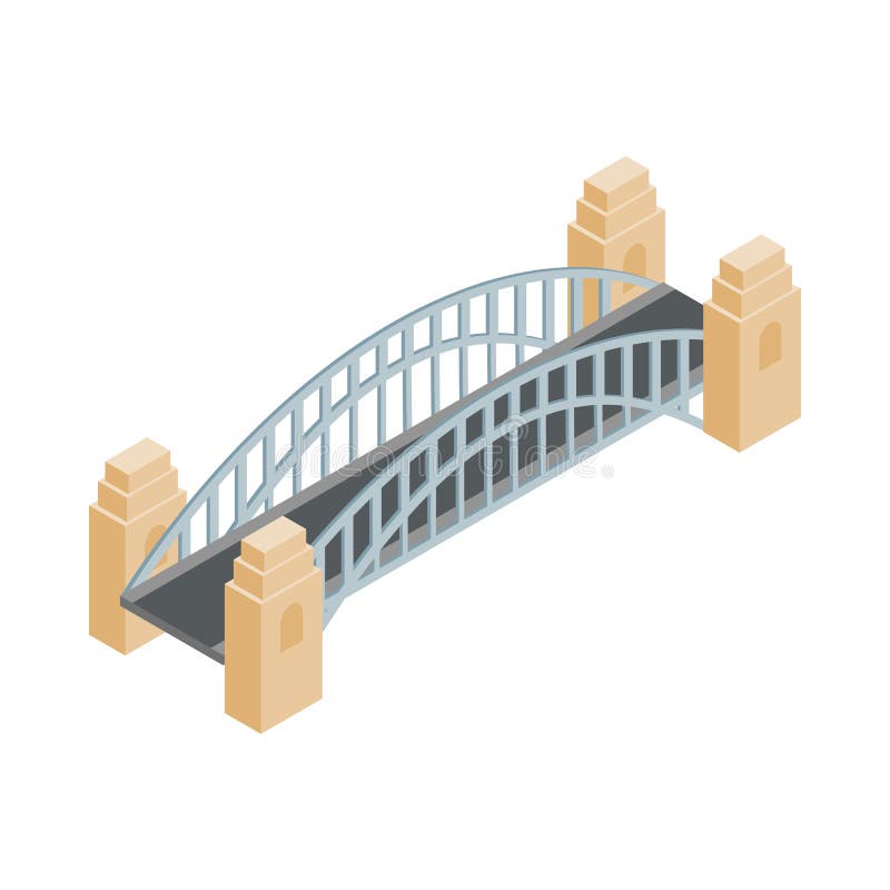 Sydney Harbour Bridge Icon, Isometric 3d Style Stock Vector ...