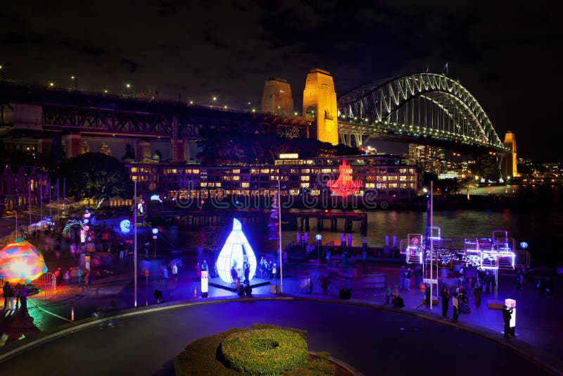 Sydney Harbour Bridge by Night Editorial Photography - Image of sydney ...