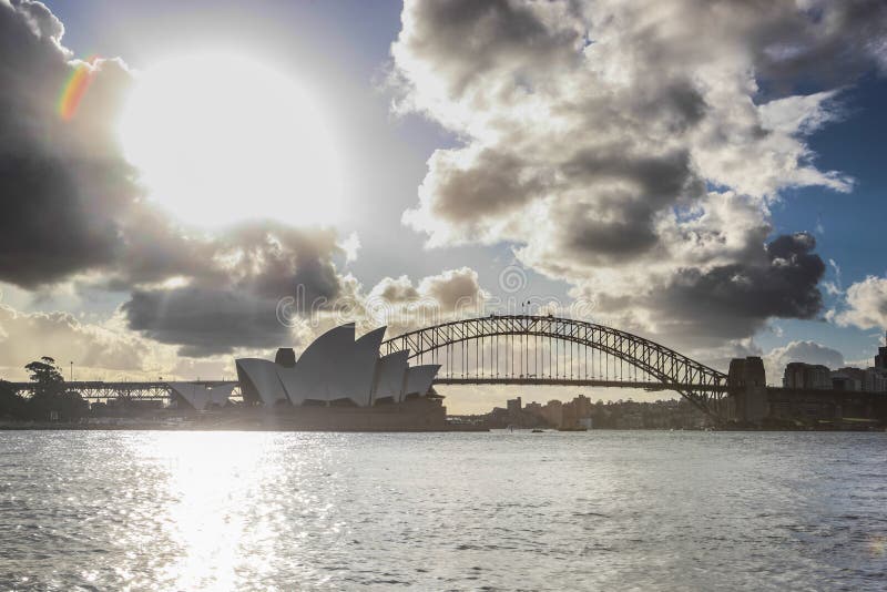 Sydney Harbour with Opera House and Bridge Editorial Photo - Image of ...