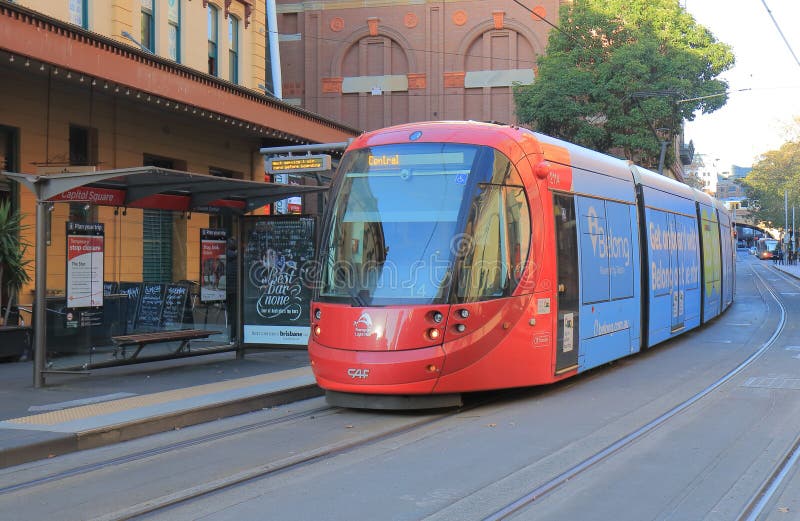 Sydney Light Rail Tram Train Australia Editorial Photography - Image of ...