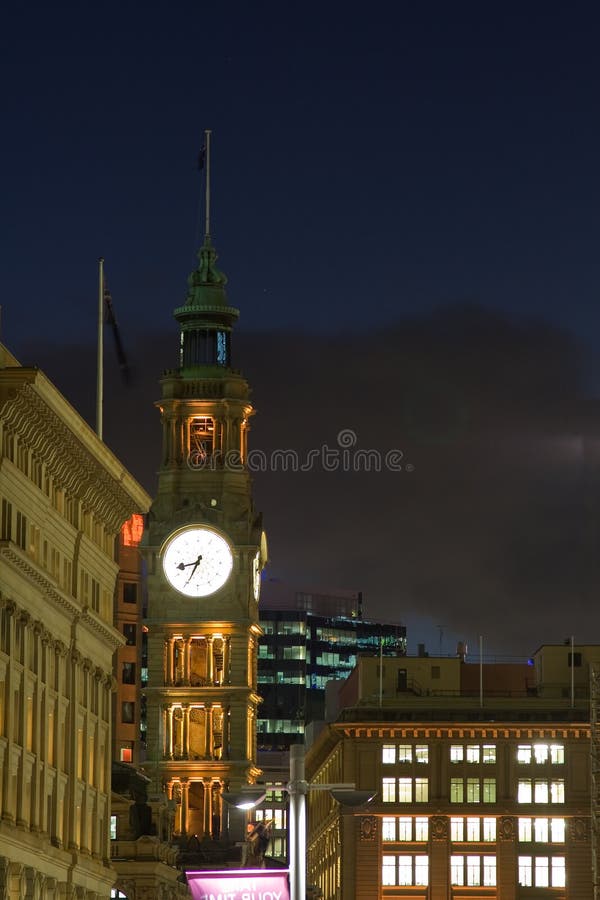 Sydney Martin Place Night stock photo. Image of post - 13070750